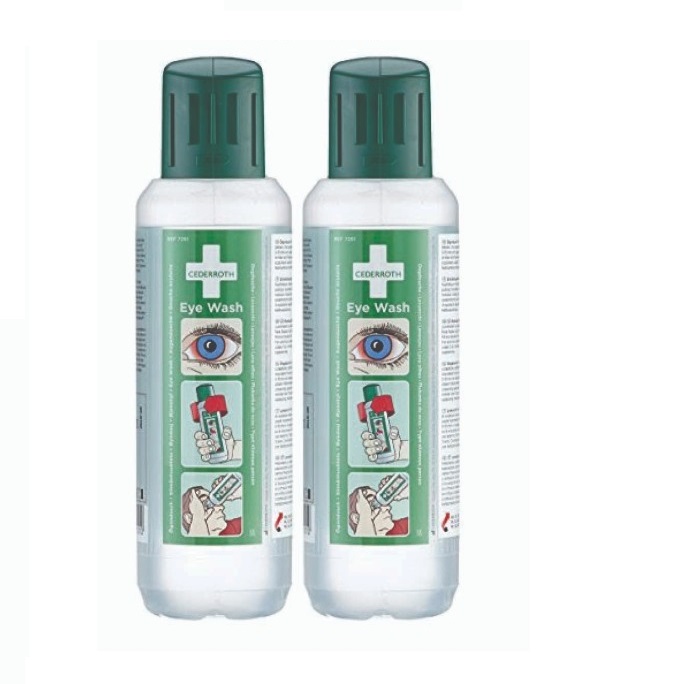 Cederroth Emergency Eyewash 500ml (Pack of 2) | Safety Supply