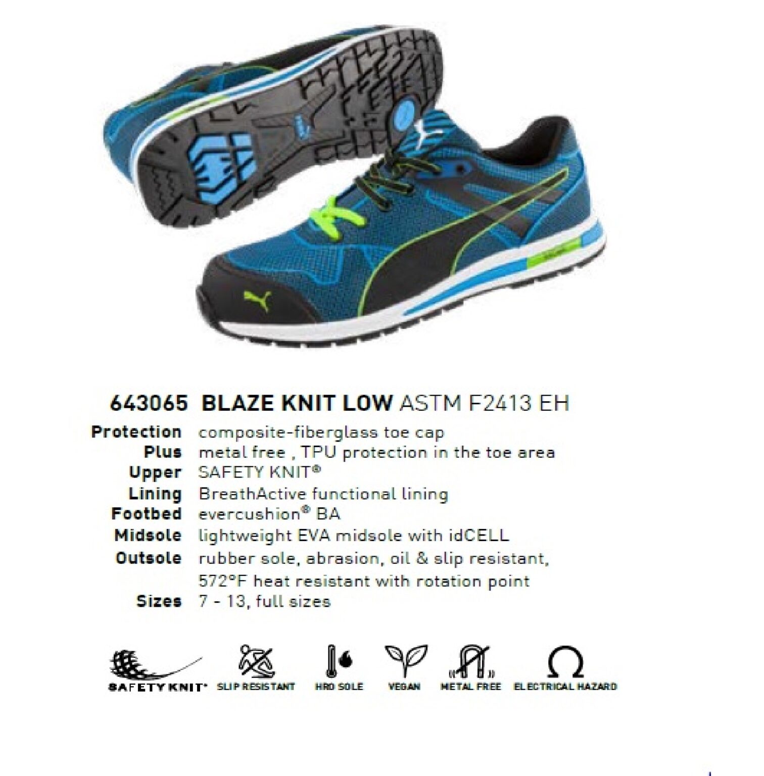 PUMA SAFETY SHOES BLAZE KNIT 643065 | Safety Supply UAE