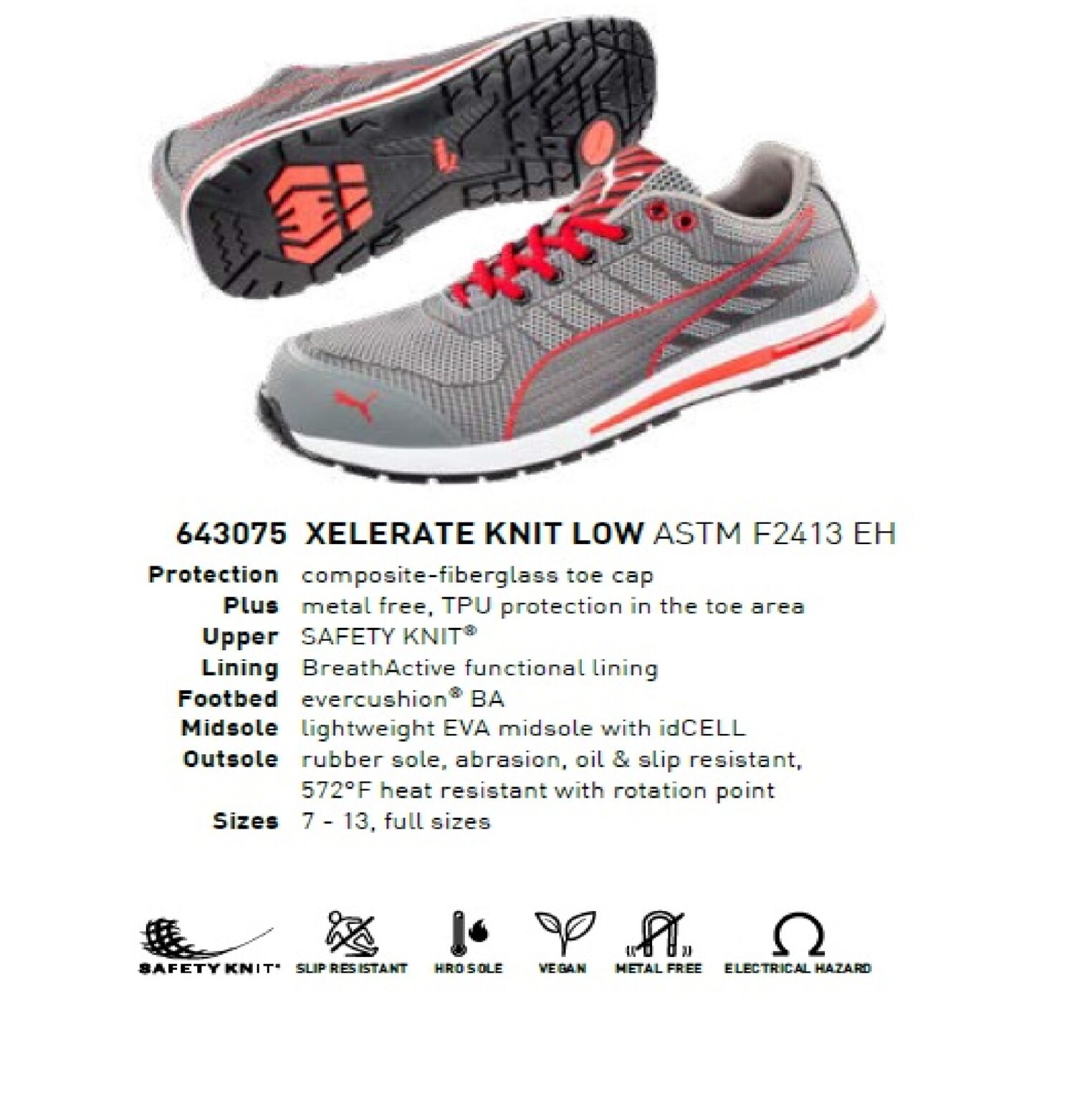 PUMA SAFETY SHOES XELERATE KNIT 643075 | Safety Supply UAE
